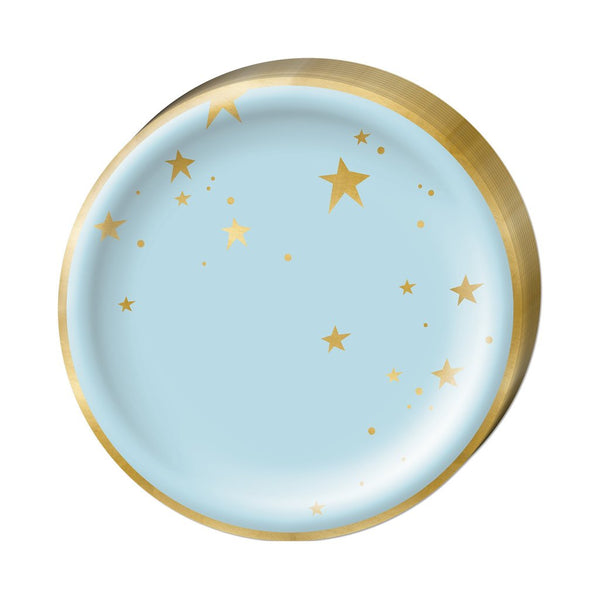 Baby blue star plates - LolliLoot
